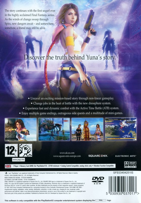 Final Fantasy X-2 cover or packaging material - MobyGames