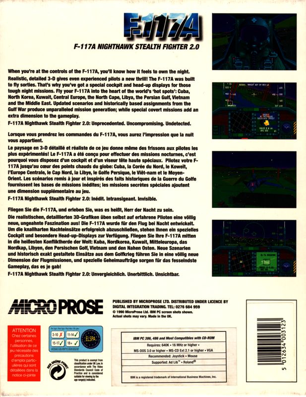 F-117A Nighthawk Stealth Fighter 2.0 cover or packaging material ...