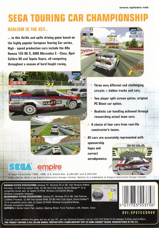 SEGA Touring Car Championship cover or packaging material - MobyGames