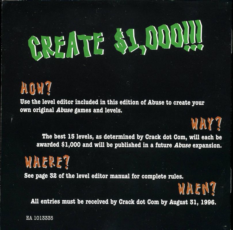 Abuse cover or packaging material - MobyGames