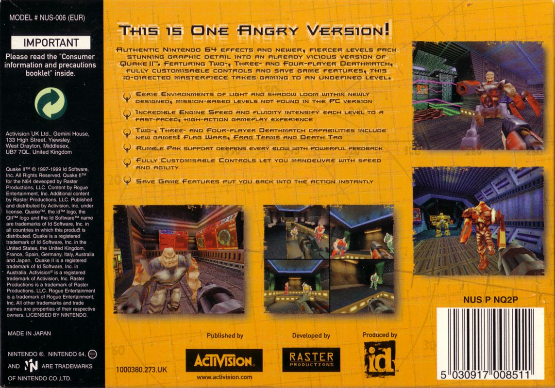Quake II cover or packaging material - MobyGames
