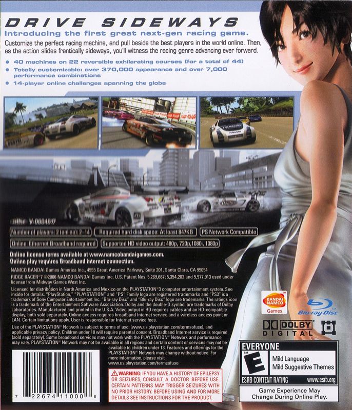 Ridge Racer 7 cover or packaging material - MobyGames