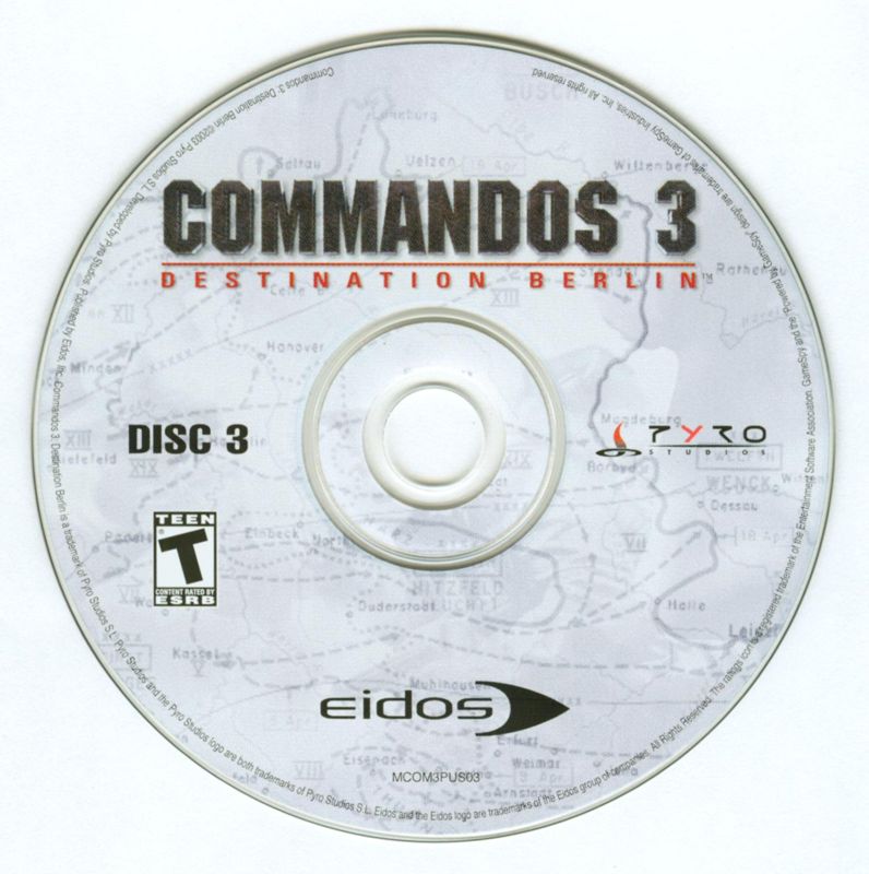 Commandos 3: Destination Berlin cover or packaging material - MobyGames