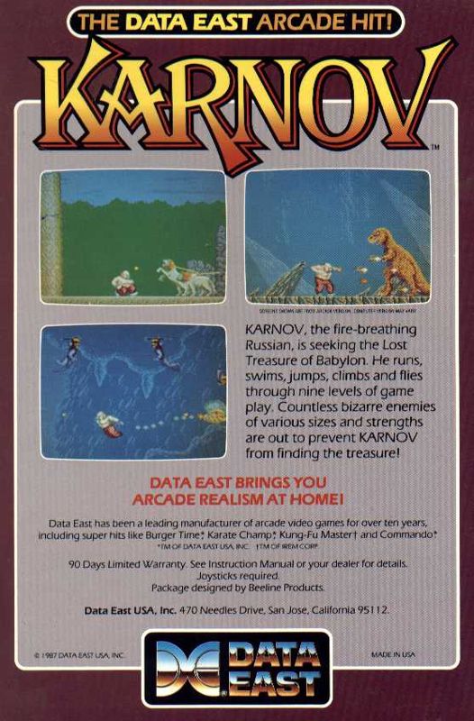Karnov cover or packaging material - MobyGames