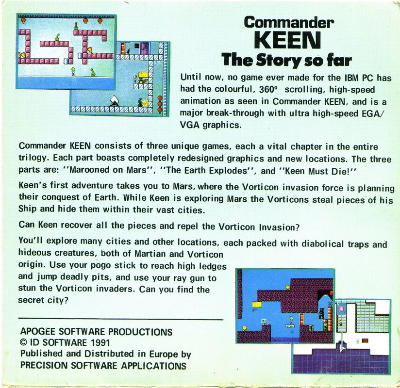 Commander Keen: Invasion of the Vorticons cover or packaging material ...