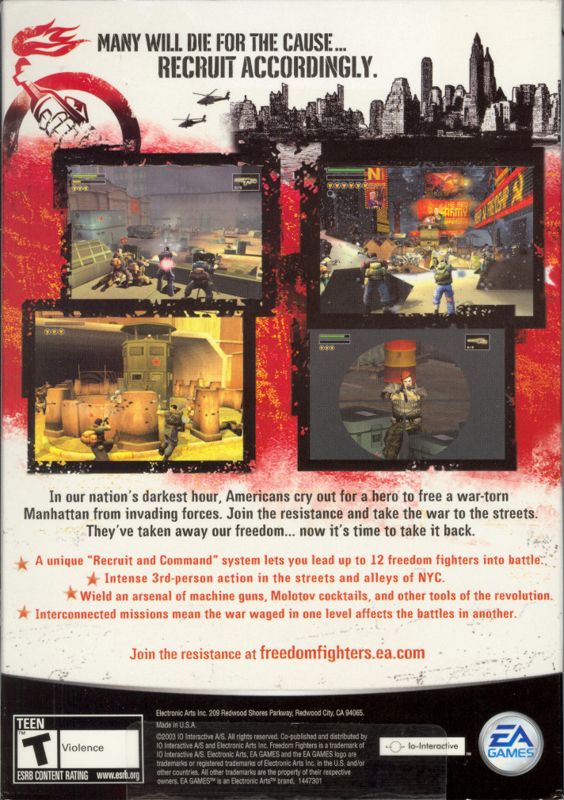 Freedom Fighters cover or packaging material - MobyGames