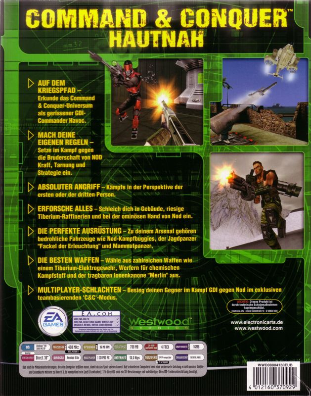 Command & Conquer: Renegade cover or packaging material - MobyGames