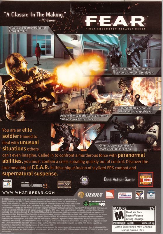 F.E.A.R.: First Encounter Assault Recon cover or packaging material ...