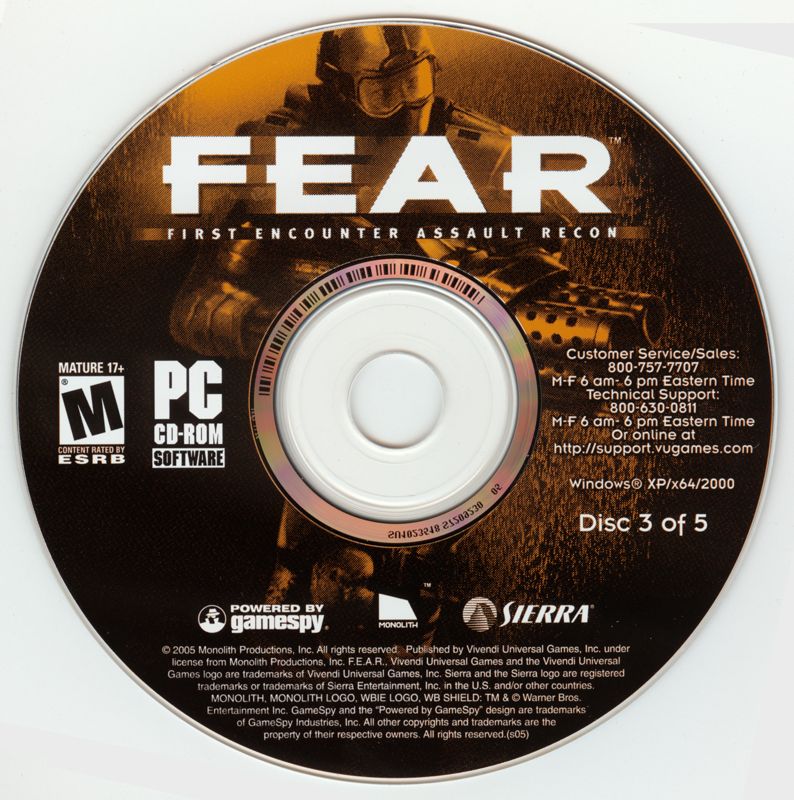 F.E.A.R.: First Encounter Assault Recon cover or packaging material ...