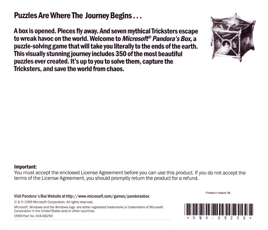 Microsoft Pandora's Box cover or packaging material - MobyGames