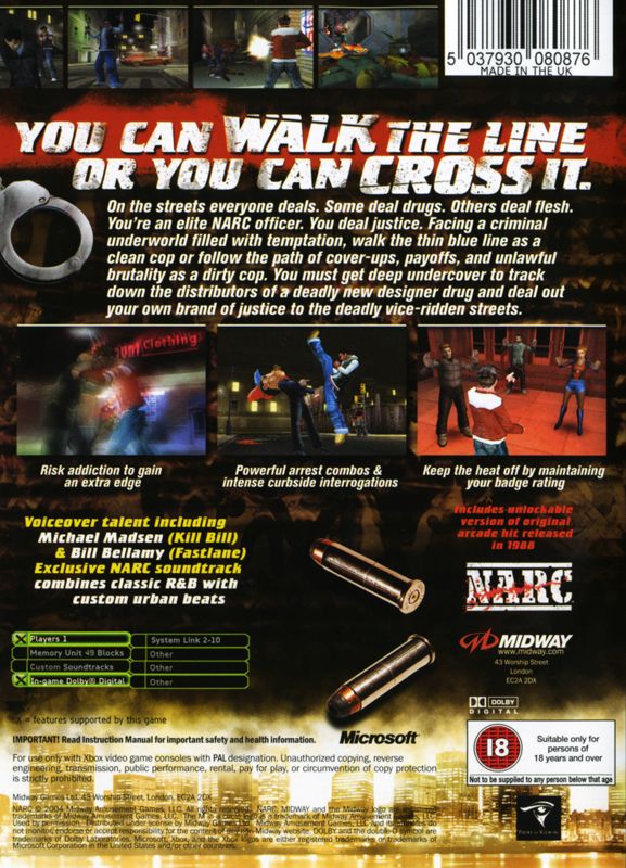 NARC cover or packaging material - MobyGames