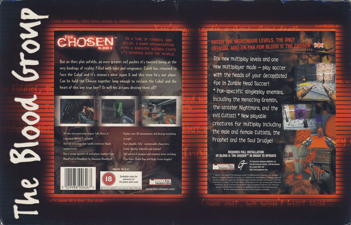 The Blood Group cover or packaging material - MobyGames