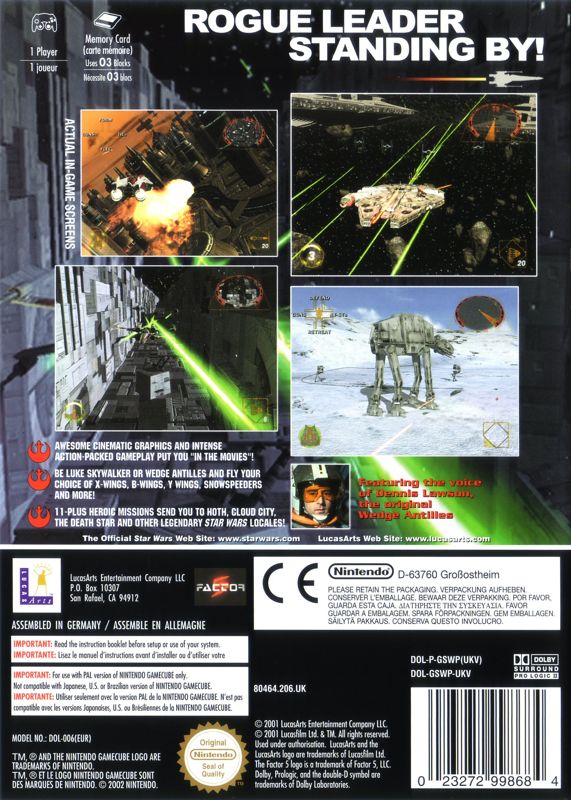 Star Wars: Rogue Squadron II - Rogue Leader cover or packaging material ...