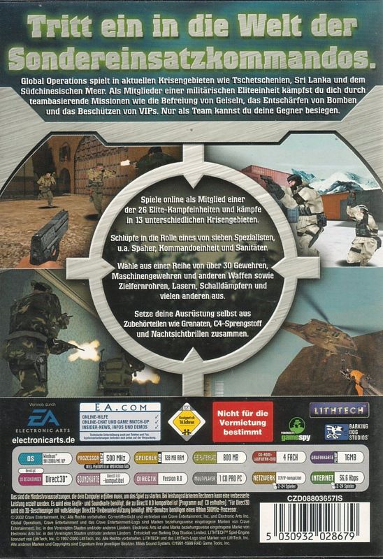 Global Operations cover or packaging material - MobyGames