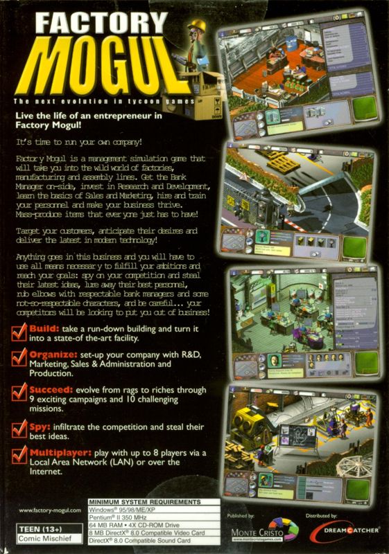 Factory Mogul cover or packaging material - MobyGames