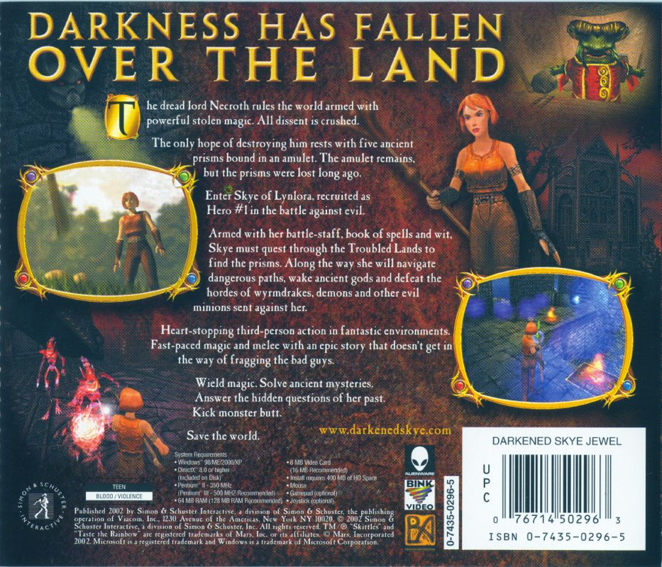 Darkened Skye cover or packaging material - MobyGames