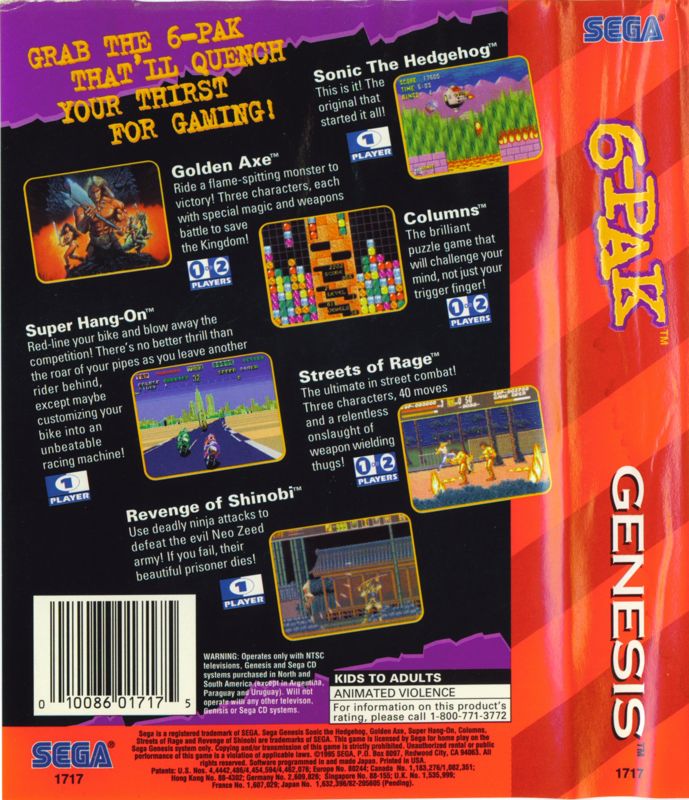 6-PAK cover or packaging material - MobyGames