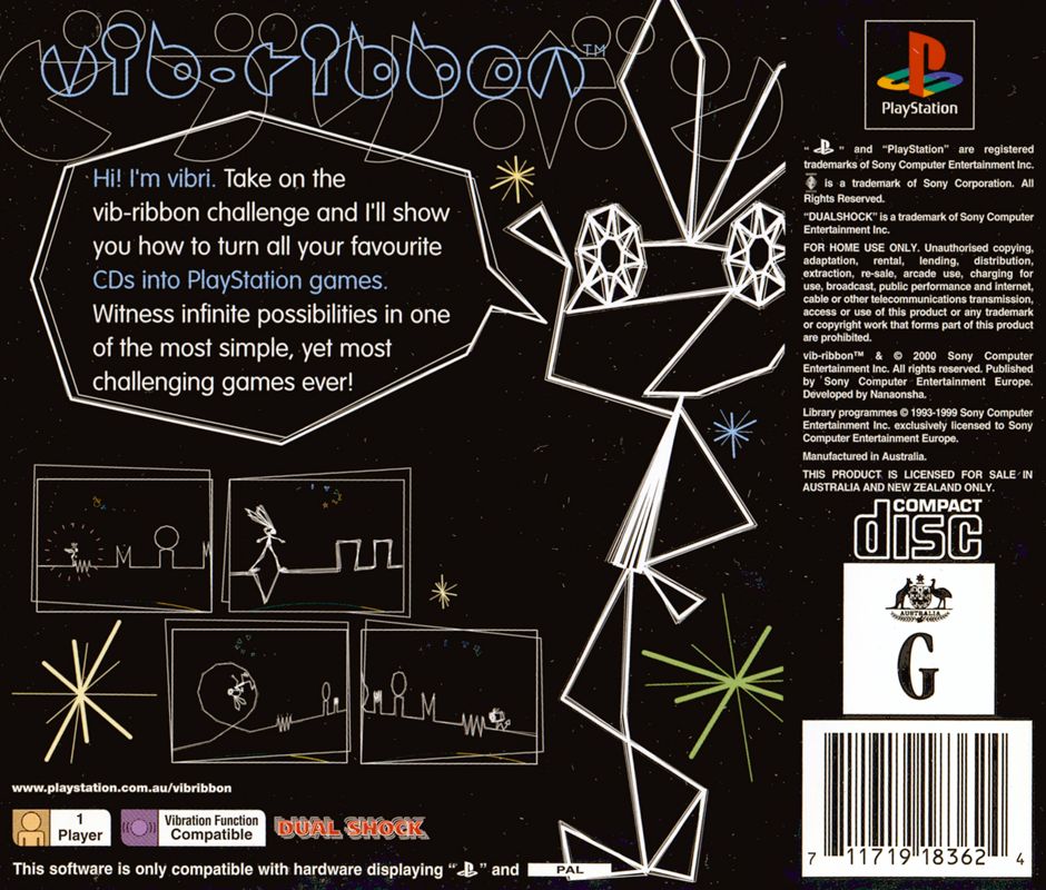 Vib-Ribbon cover or packaging material - MobyGames