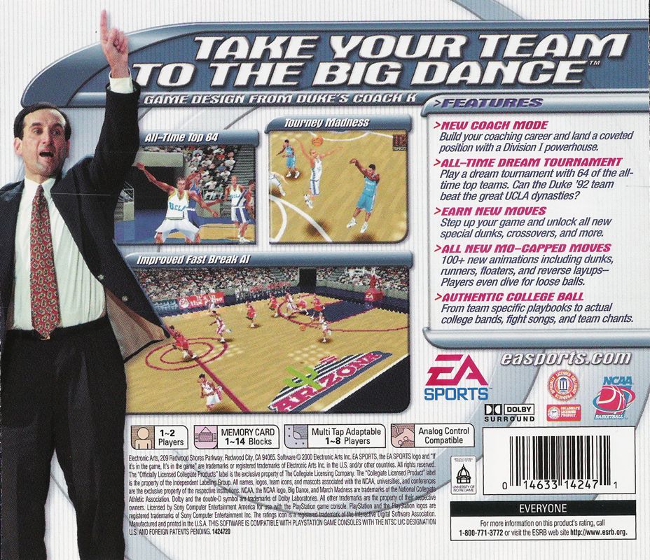 NCAA March Madness 2001 cover or packaging material - MobyGames