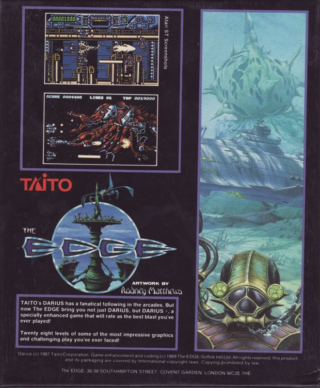 Darius cover or packaging material - MobyGames