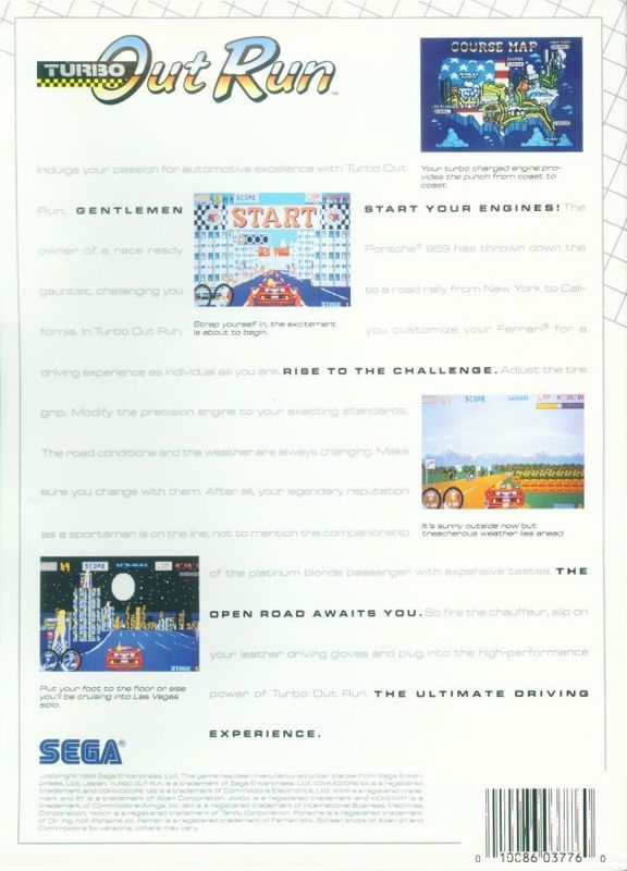 Turbo Out Run cover or packaging material - MobyGames