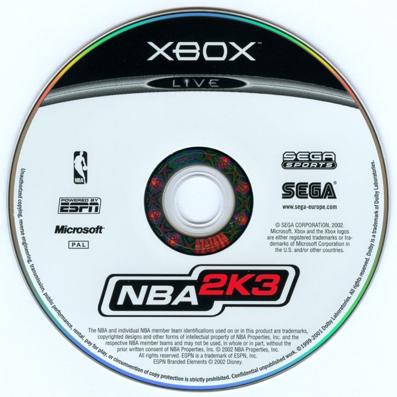 NBA 2K3 cover or packaging material - MobyGames