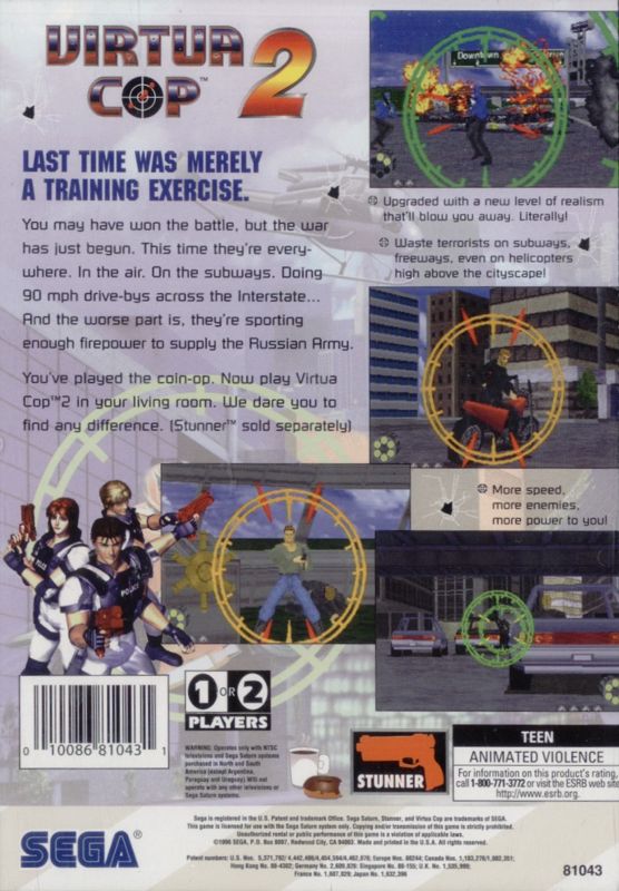 Virtua Cop 2 cover or packaging material - MobyGames