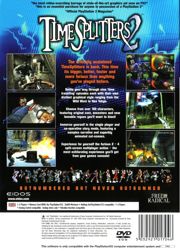 TimeSplitters 2 cover or packaging material - MobyGames