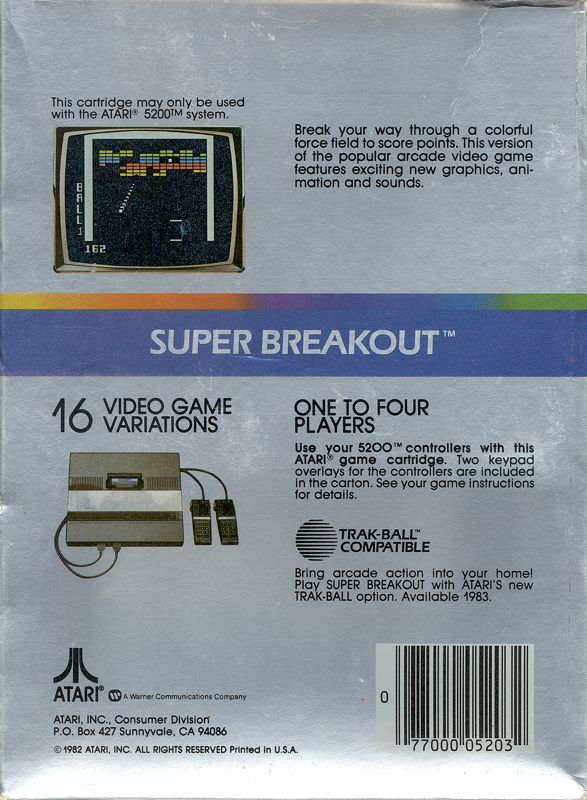 Super Breakout cover or packaging material - MobyGames