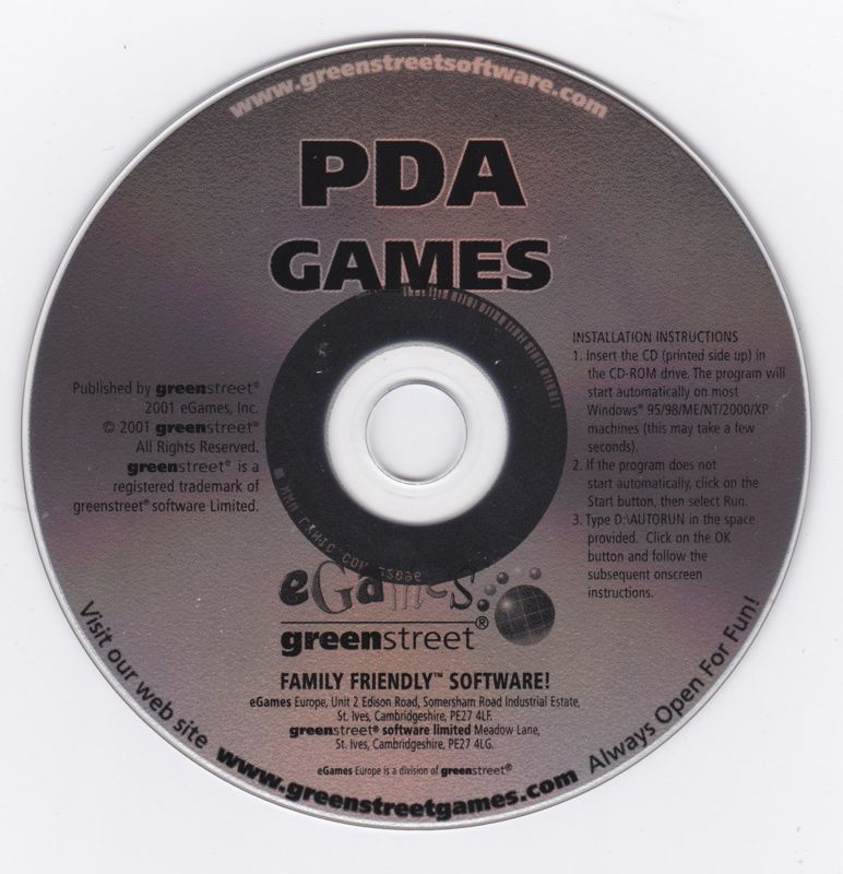 The Best PDA Games cover or packaging material - MobyGames