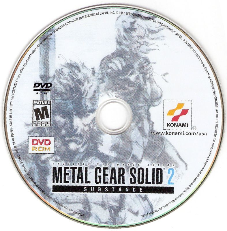 Metal Gear Solid 2: Substance cover or packaging material - MobyGames
