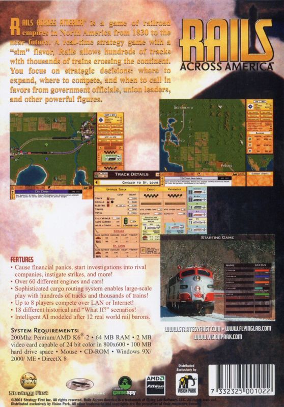 Rails Across America cover or packaging material - MobyGames