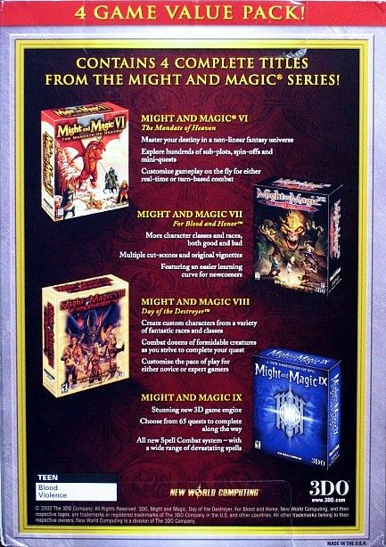 Might and Magic: Platinum Edition cover or packaging material - MobyGames