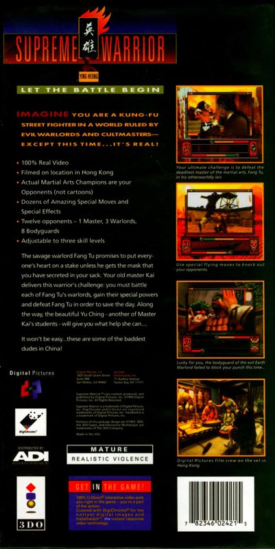 Supreme Warrior cover or packaging material - MobyGames
