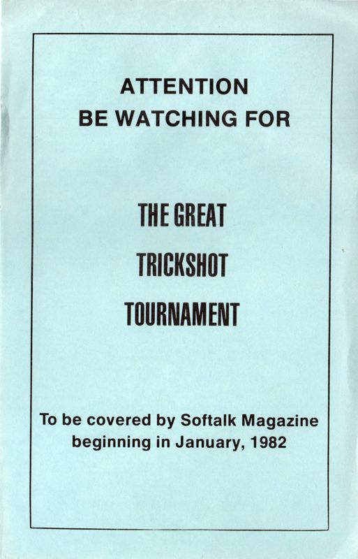 Trick Shot cover or packaging material - MobyGames