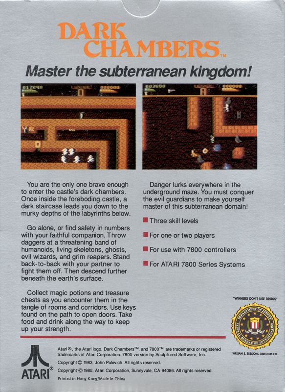 Dark Chambers cover or packaging material - MobyGames