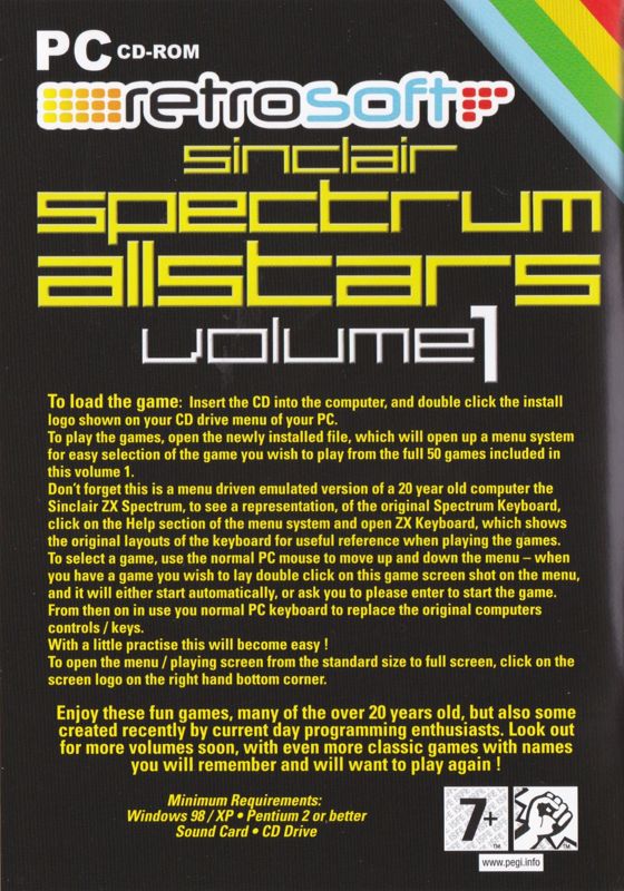 Sinclair Spectrum Allstars: Volume 1 cover or packaging material ...
