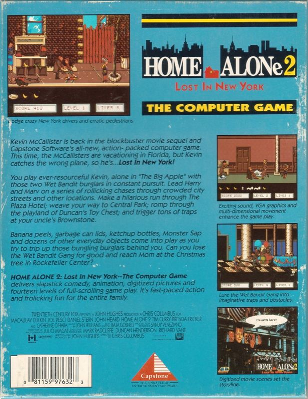 Home Alone 2: Lost in New York cover or packaging material - MobyGames