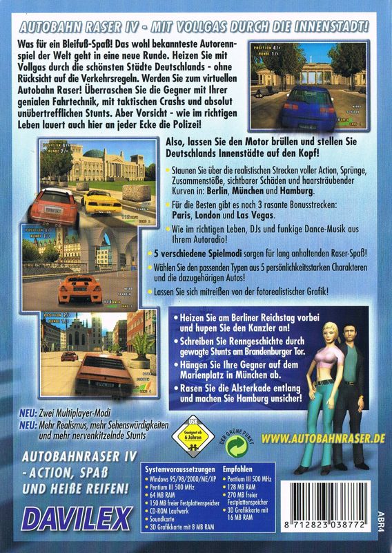 Autobahn Raser IV cover or packaging material - MobyGames