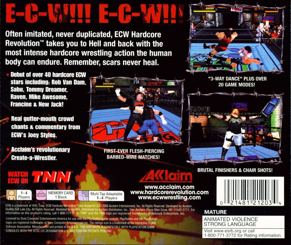 ECW Hardcore Revolution cover or packaging material - MobyGames