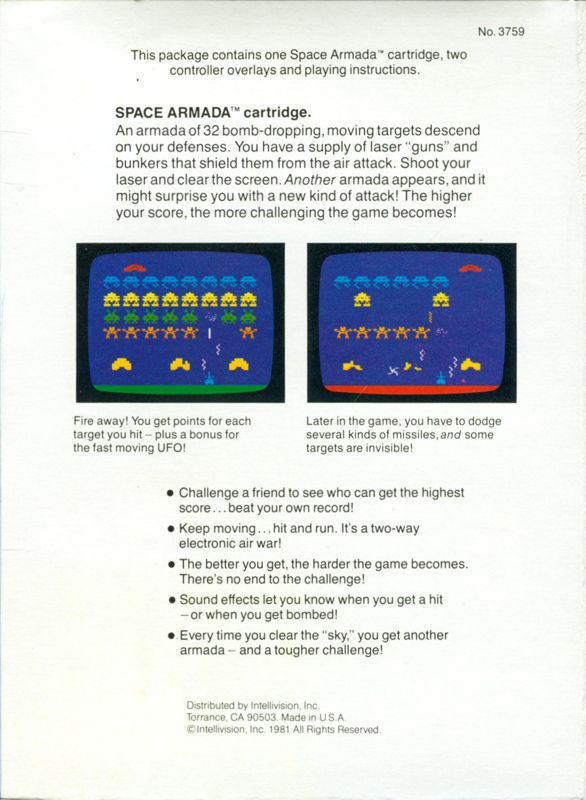 Space Armada cover or packaging material - MobyGames