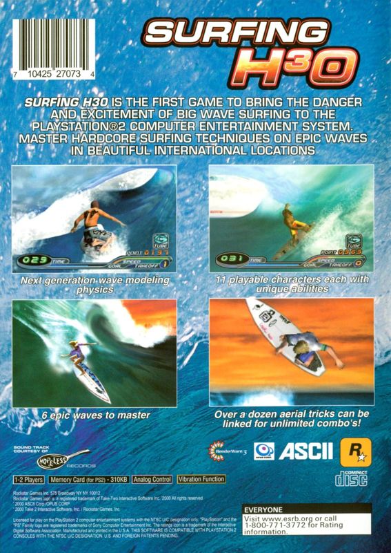 Surfing H³O cover or packaging material - MobyGames