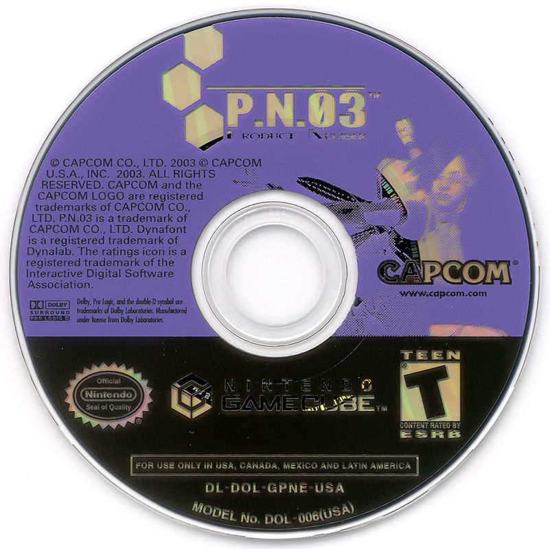 P.N.03 cover or packaging material - MobyGames