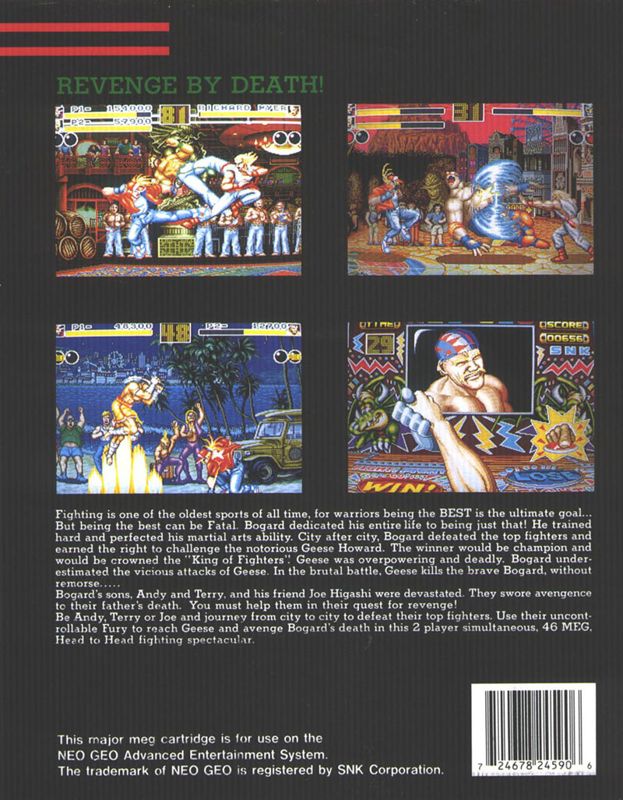 Fatal Fury cover or packaging material - MobyGames