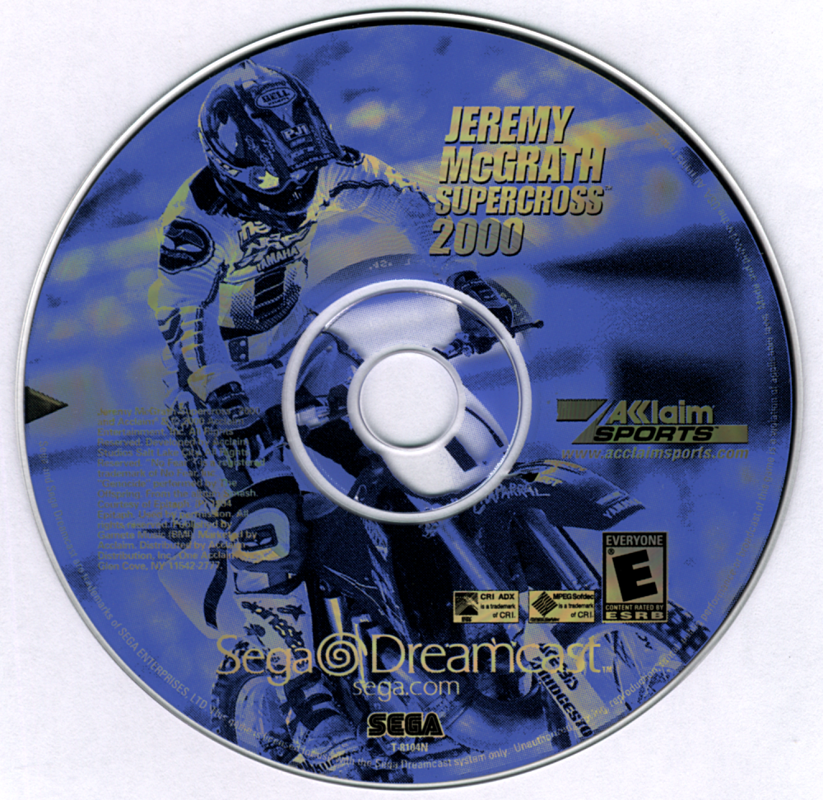 Jeremy McGrath Supercross 2000 cover or packaging material - MobyGames
