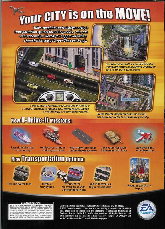 SimCity 4: Rush Hour cover or packaging material - MobyGames