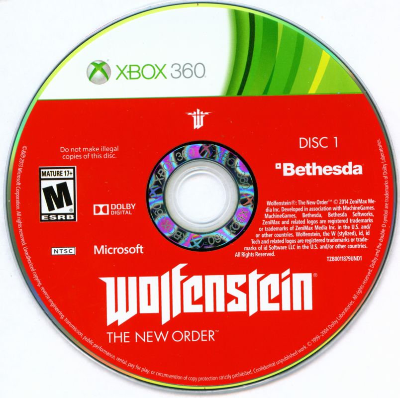 Wolfenstein: The New Order cover or packaging material - MobyGames