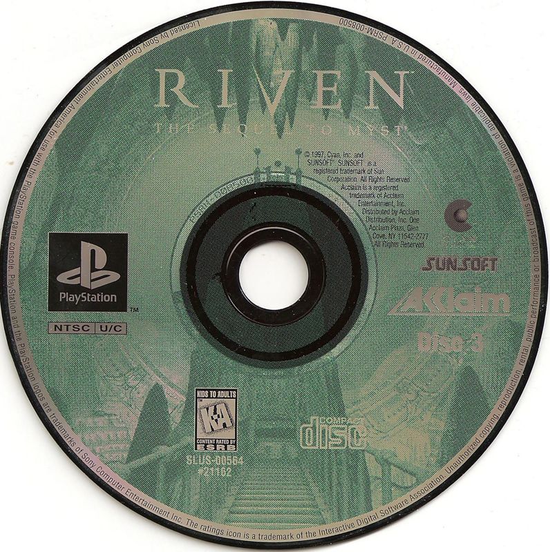 Riven: The Sequel to Myst cover or packaging material - MobyGames