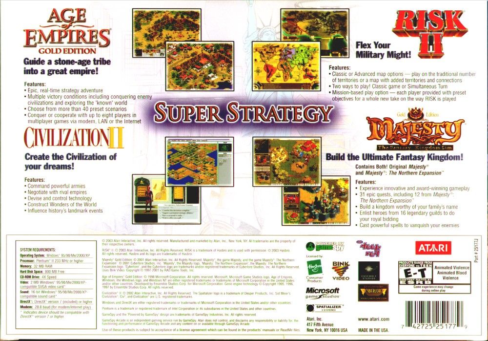 Super Strategy 4 Pack cover or packaging material - MobyGames