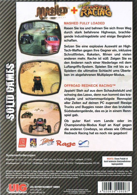 Mashed: Fully Loaded + Off-Road Redneck Racing cover or packaging ...